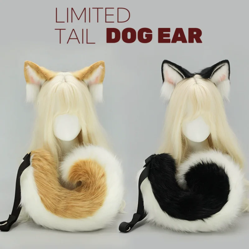 2025 New Halloween Simulated Furry Dog Ear Hairband Lolita Realistic ...