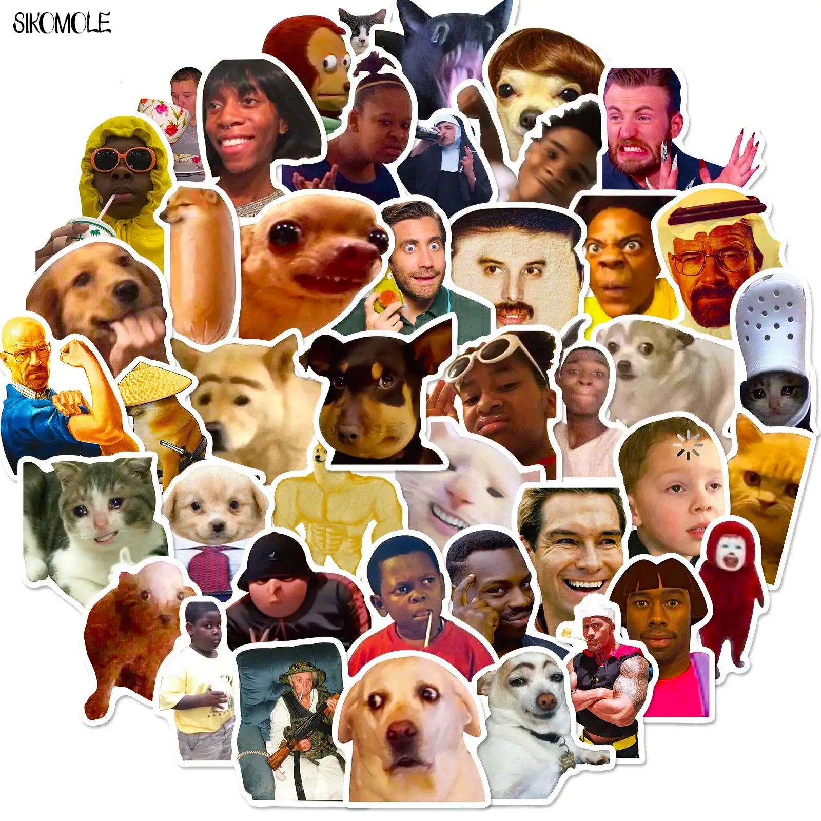 10-30-50PCS-Mixed-Funny-Meme-Stickers-Kids-DIY-Car-Guitar-Motorcycle ...