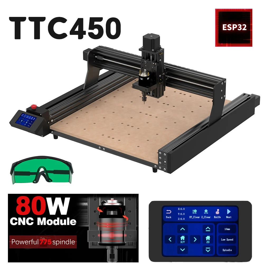 Twotrees-TTC450-80W-CNC-Module-CNC-Engraving-Machine-PCB-Wood-Milling ...