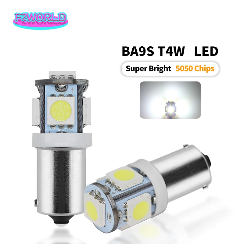 100PCS BA9S T11 T4W 5050 5SMD Car LED Lamps Auto Interior Lighting Dome ...