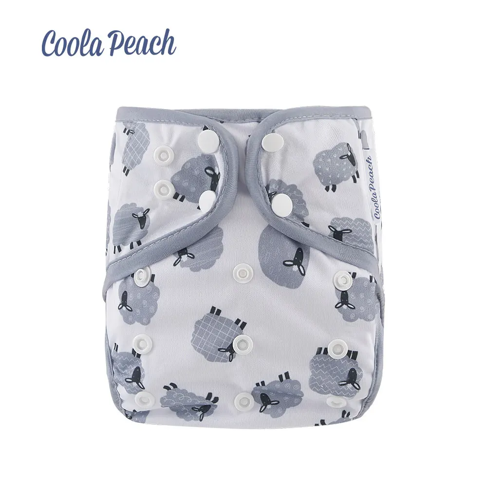 Coola Peach Colorful Edge 1Pcs Baby Recycled PUL Cloth Diaper Cover ...