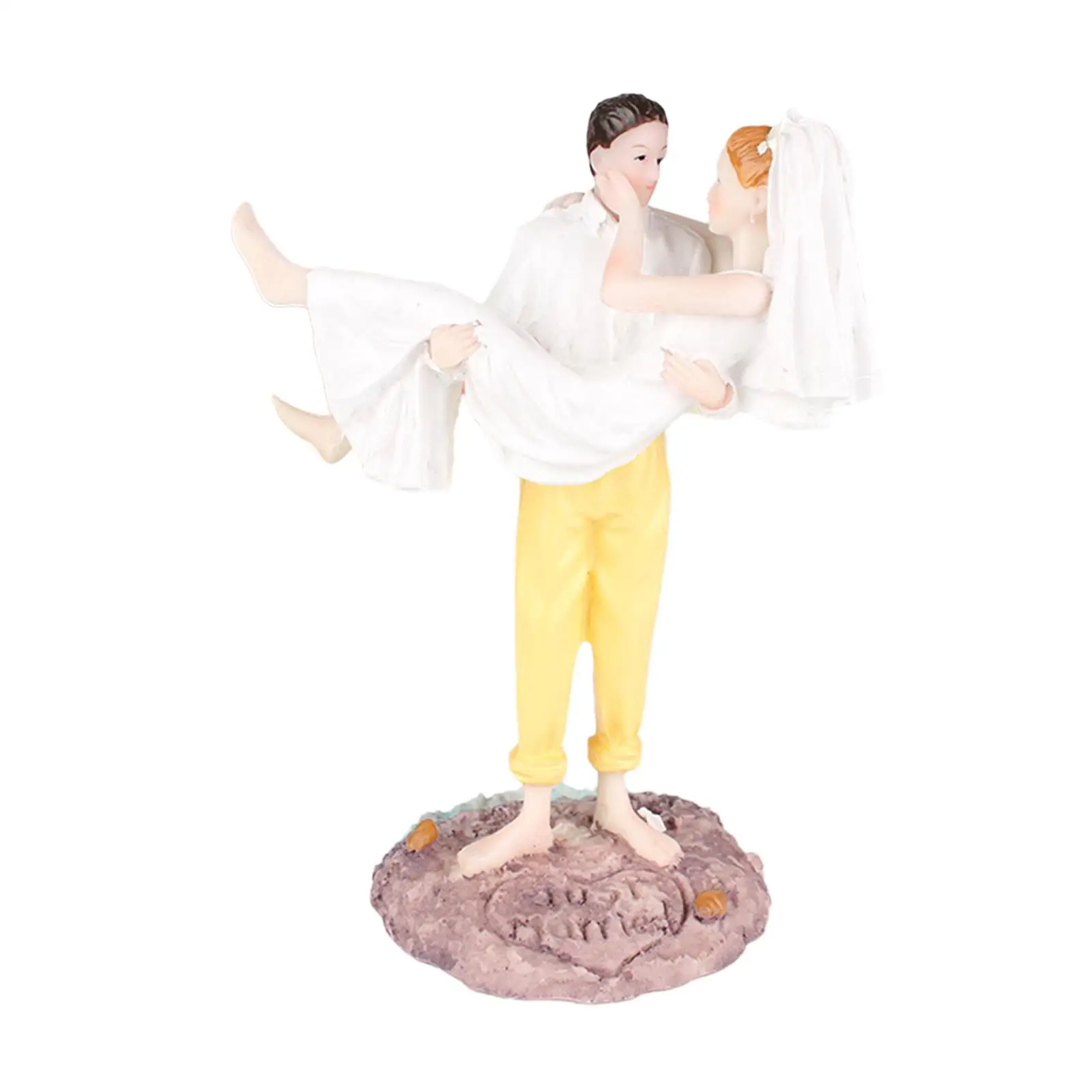 Wedding Cake Topper Bride and Groom Figurines, Miniature Scene People ...
