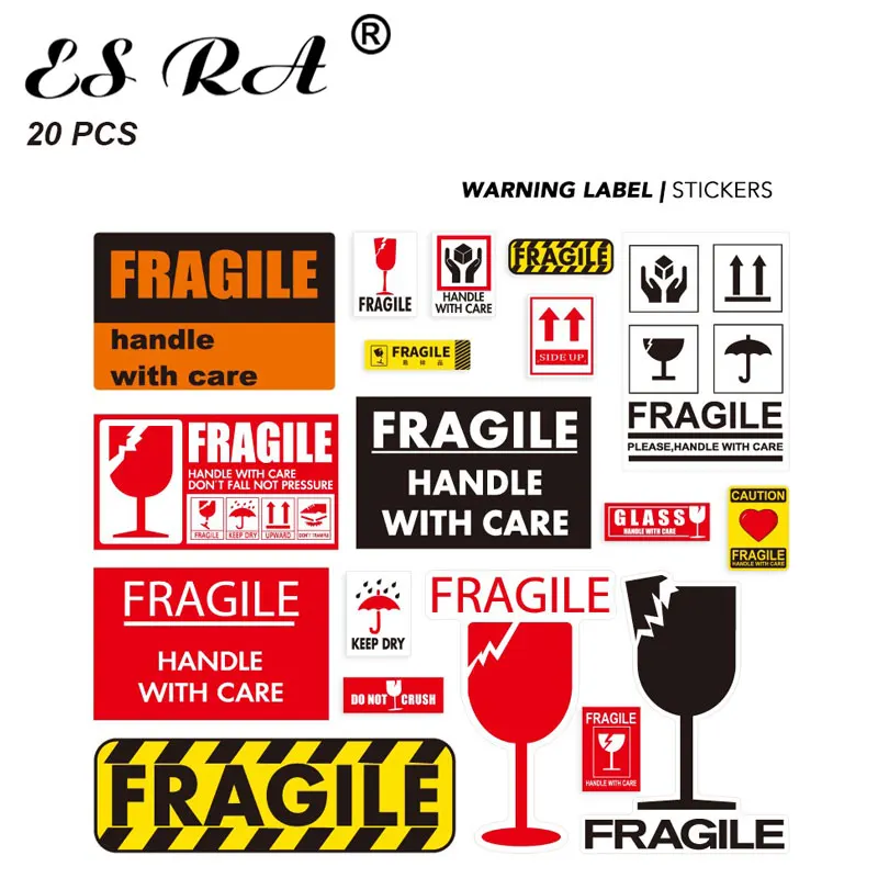 20Pcs-Sets-Warning-Stickers-Fragile-Hand-with-care-Sticker-Waterproof ...