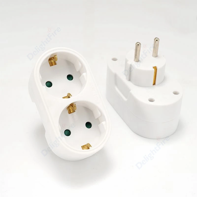 European Conversion Plug 1 To 2 /1 To 3 Way Socket Adapter EU Standard ...
