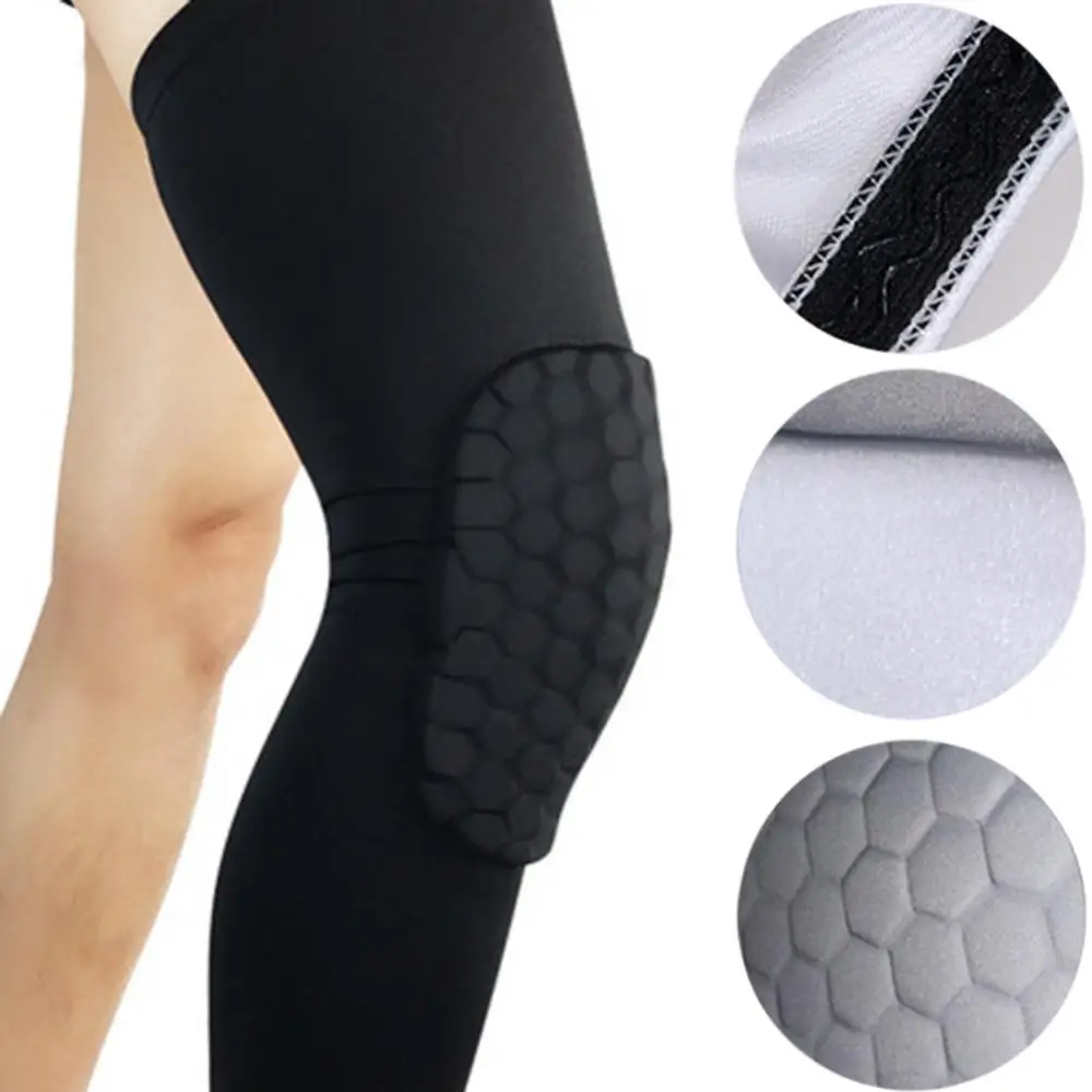 1Pc Breathable Sports Football Basketball Knee Pad Honeycomb Leg Brace ...