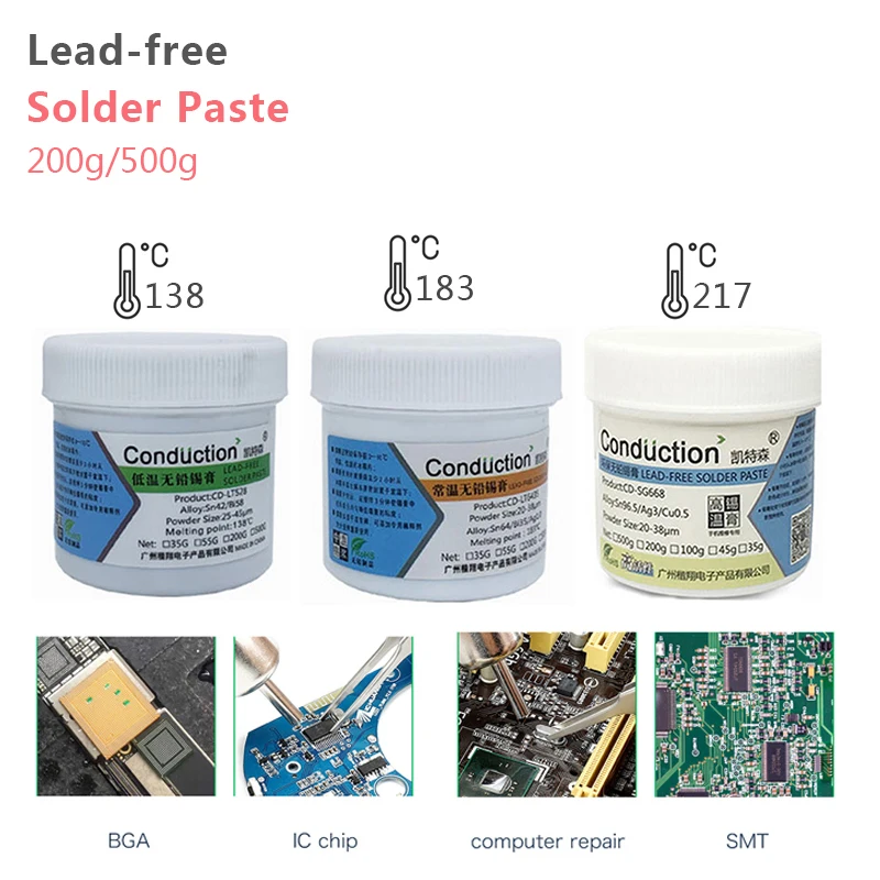 200-500g-Lead-free-Silver-Tin-Solder-Paste-Low-Medium-and-High ...
