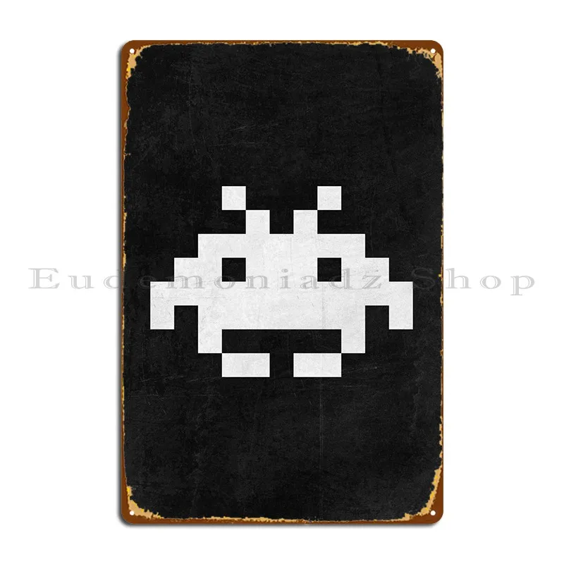 White-Space-Invaders-Logo-Metal-Sign-Club-Personalized-Iron-Vintage ...