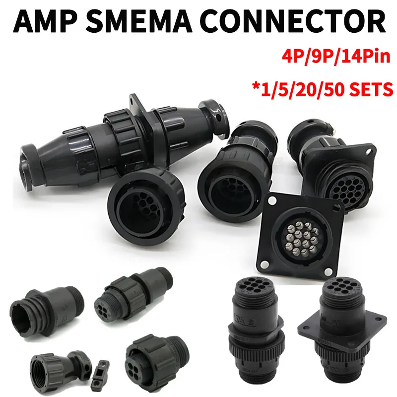 1-5-20-50-Sets-4P-9P-14Pin-AMP-TE-Type-SMEMA-Aviation-Connector-Auto ...