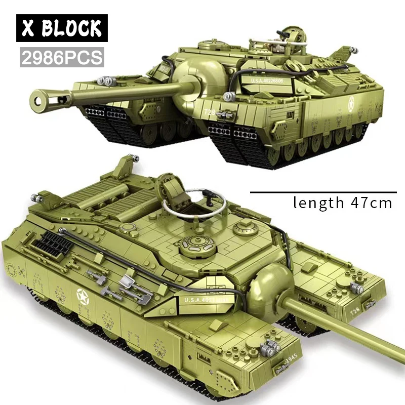 Military-Series-T28-Super-Heavy-Tank-Building-Blocks-Set-WW2-Armored ...