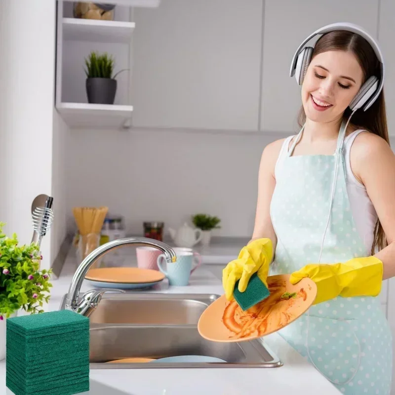 5/10pcs Reusable Green Scouring Pads – Kitchen Essentials Store