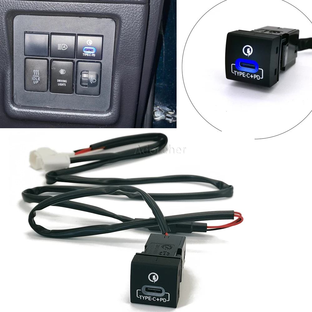 Compatible for Toyota RAV4 Camry Corolla Car Quick Charge QC3.0 TYPE-C ...