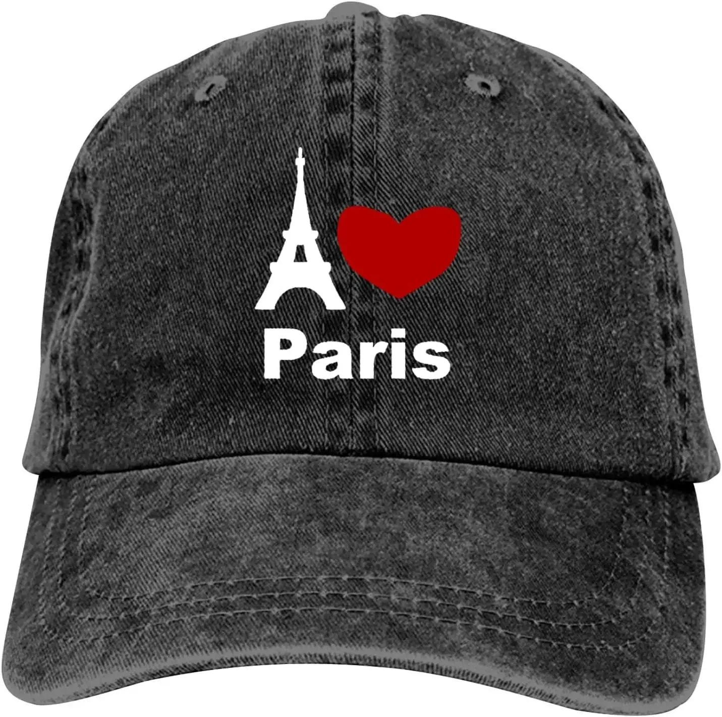 I-Love-Paris-Baseball-Cap-Vintage-Adjustable-Washed-Hats-Twill-Plain ...