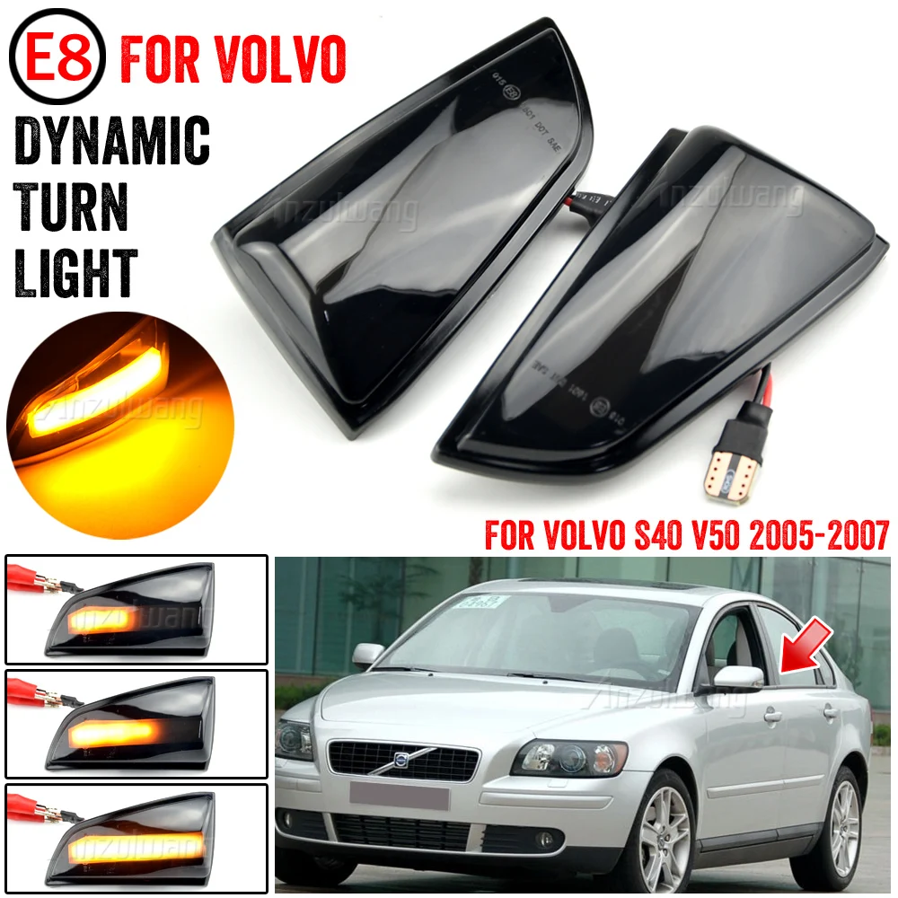 2Pcs-Dynamic-Rearview-Mirror-Indicator-Lamp-Turn-Signal-Light-for-Volvo ...