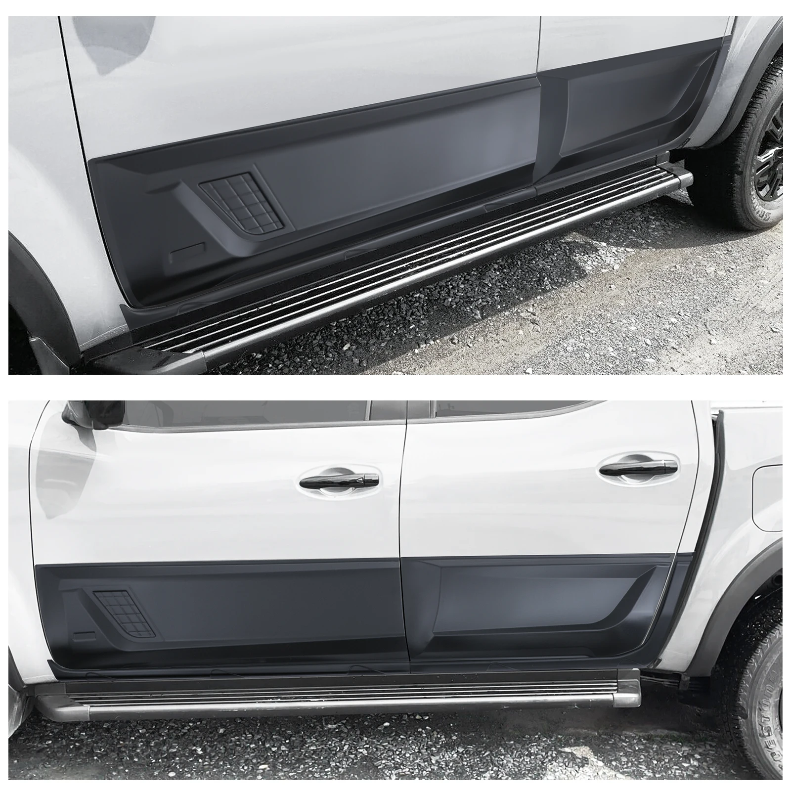 Body Cladding Side Guard Matte Black For Nissan Navara NP300 2021 2022 ...