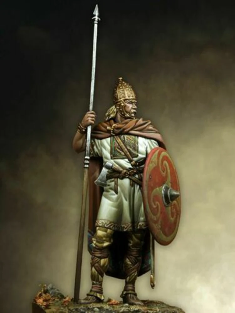 New-Unassembled-1-24-75mm-ancient-warrior-stand-75mm-Resin-Figure ...