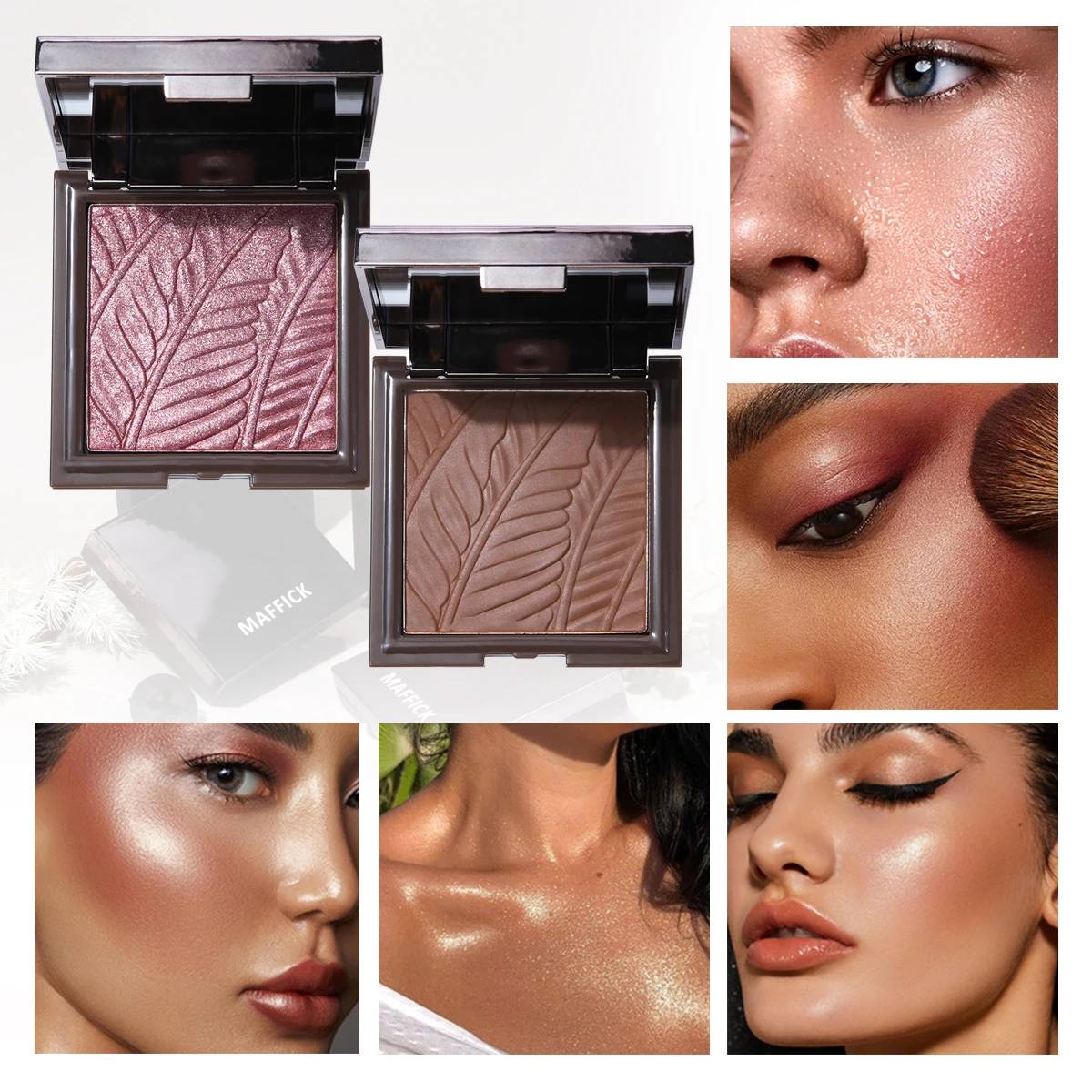 Glisten-Highlighter-Bronzers-Palette-Face-Shading-Grooming-Powder ...