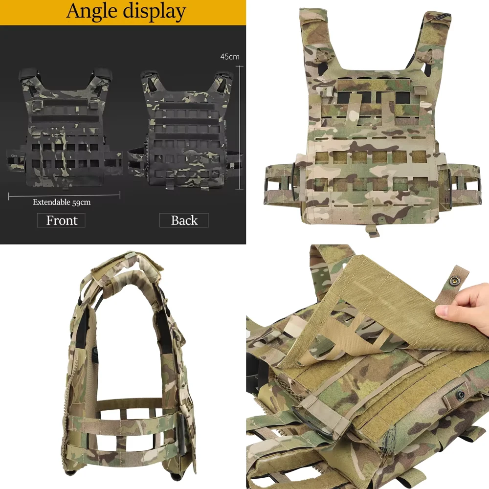 Tactical SPC Hunting Vest Laser Cut Molle Light Weight Training Vest ...
