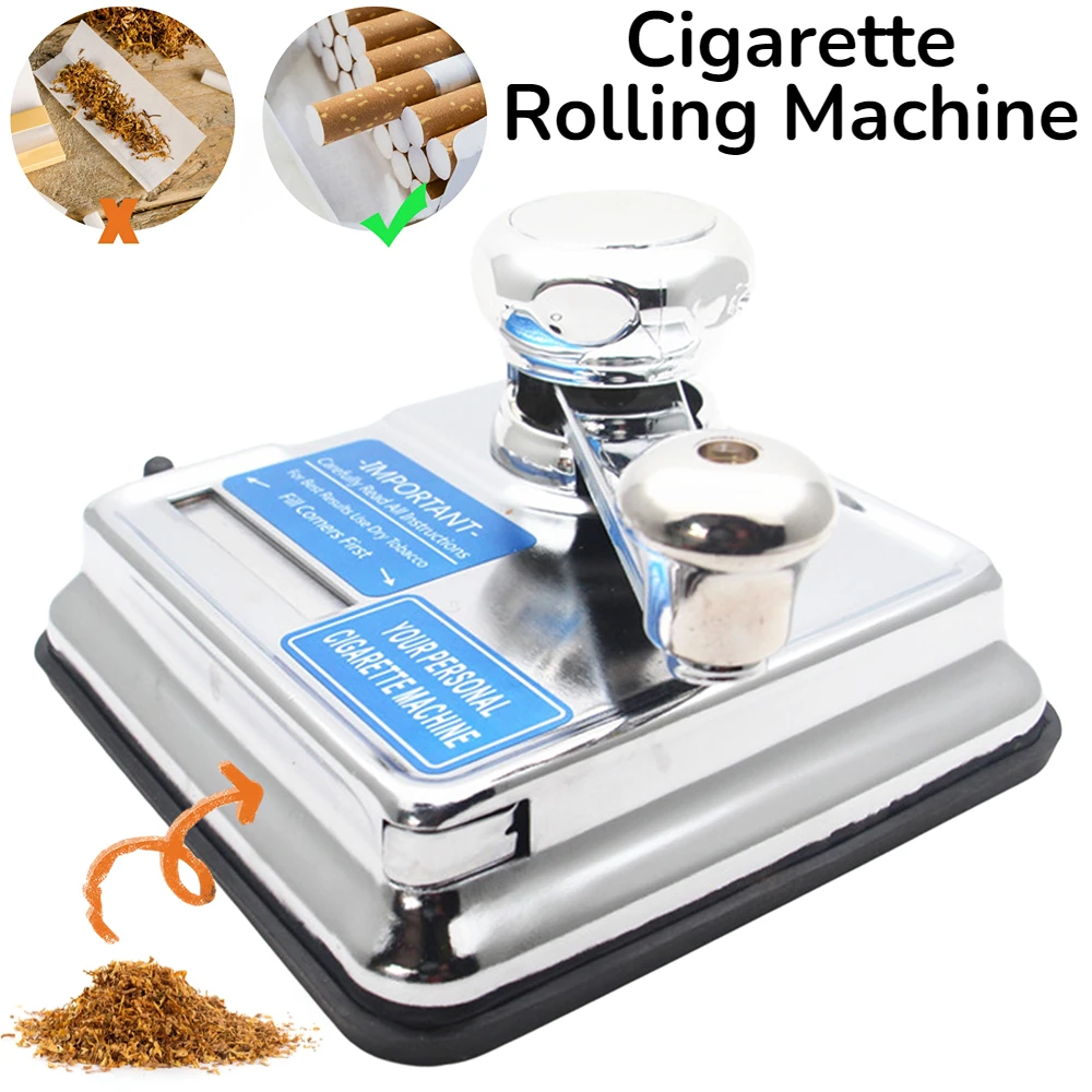 Steel-Manual-Cigarette-Rolling-Machine-Desktop-Push-pull-Tobacco-Filler ...