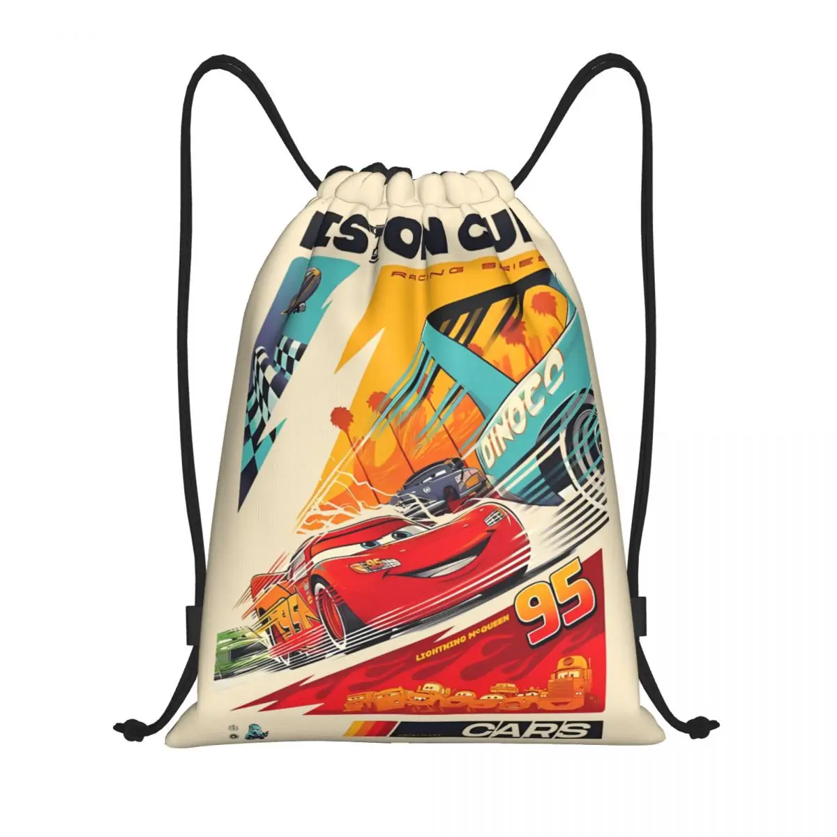Mochila con cordón de Chibi Lightning Mcqueen Cars, bolsa deportiva ...