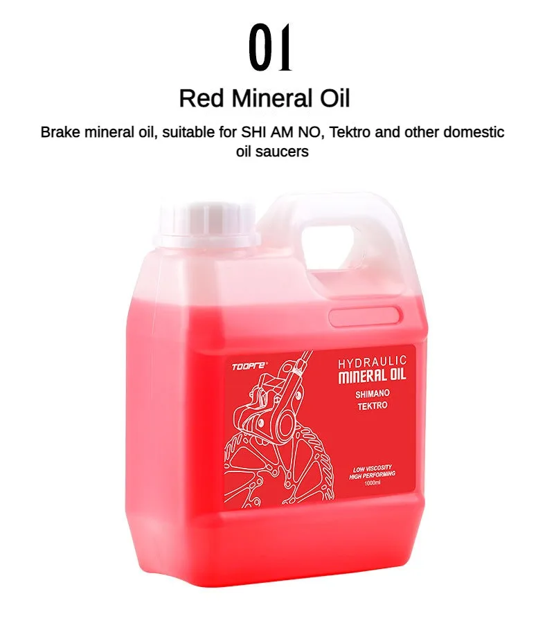 Brake Fluid Mineral Oil Disc Brake Fluid - 1 Liter Bottle For Hydraulic ...