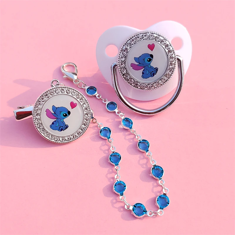 Disney Stitch Love Boys & Girls Baby Pacifier Chain clip for newborns ...