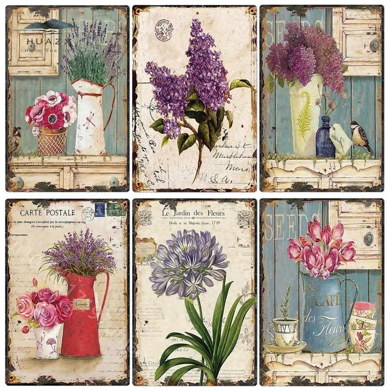 Garden-Flower-Metal-Sign-Vintage-Poster-Iron-Plates-for-Pub-Bar-Home ...