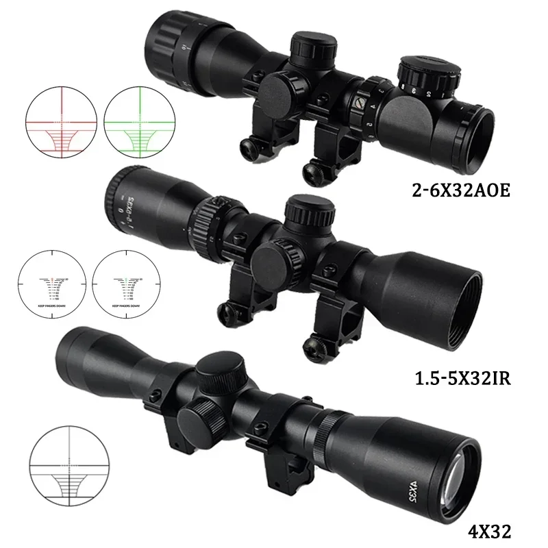 4x32-Metal-Rifle-Scopes-1-5-5x32IR-Crossbow-Short-Optical-Scopes-Reflex ...