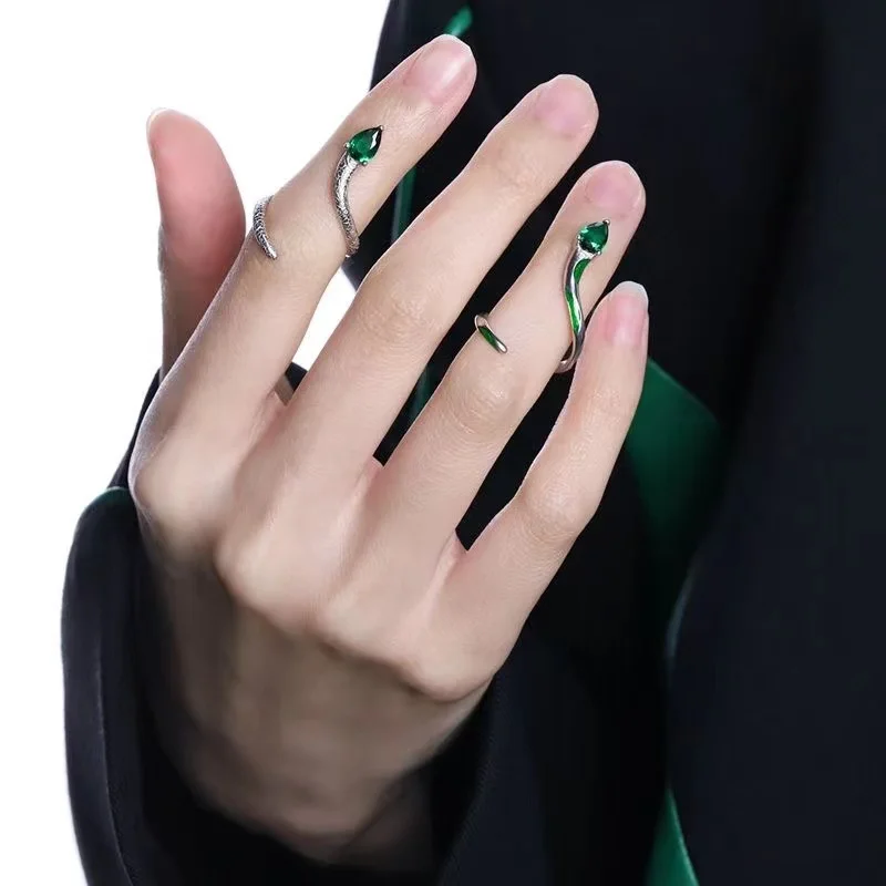 Slytherin S925 Silver Green Ring | Dagiba Jewelry