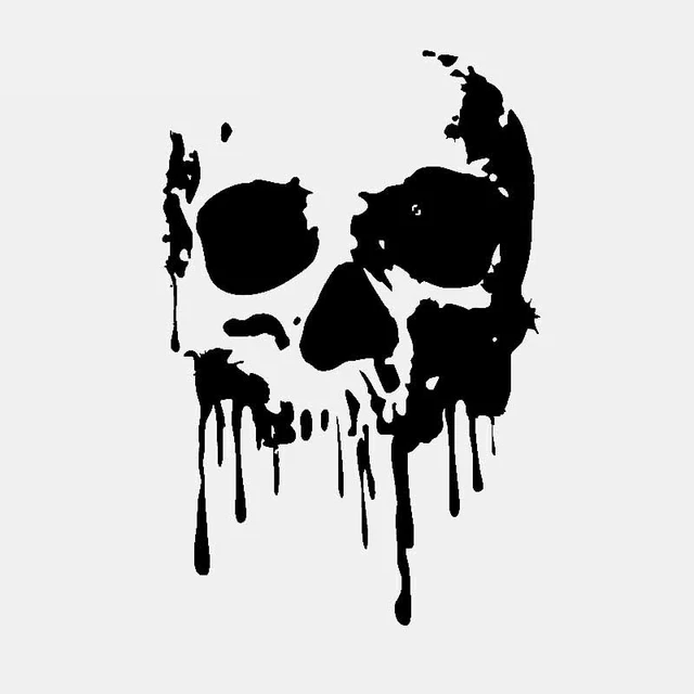 Black And White Scratch Art Skulls