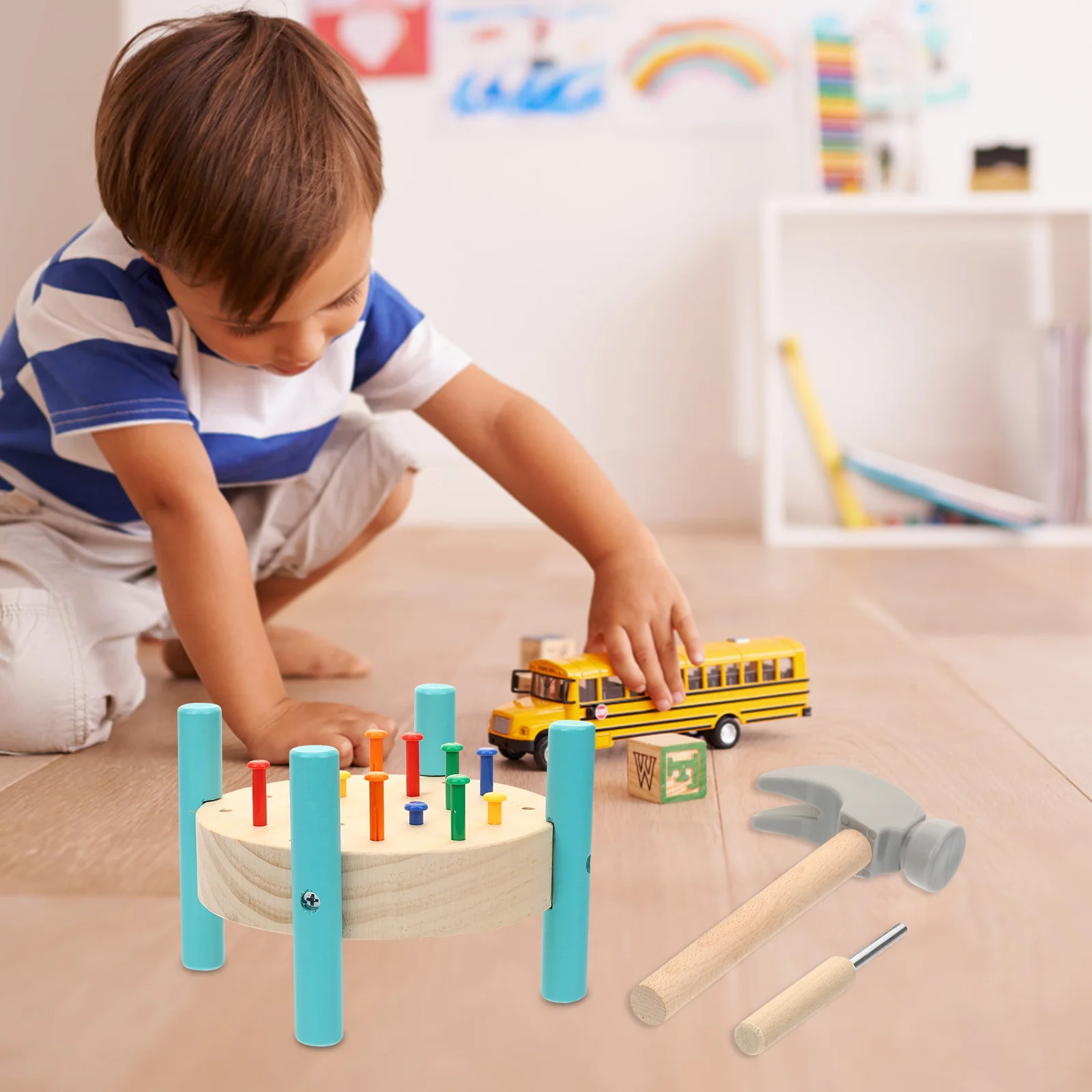 Toy Hammer And Nails