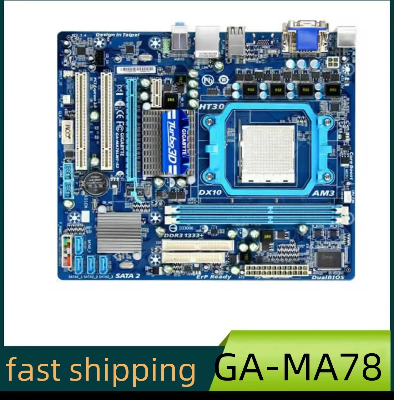 GIGABYTE-placa base de escritorio GA-MA78, para AMD 760G + SB710 ...