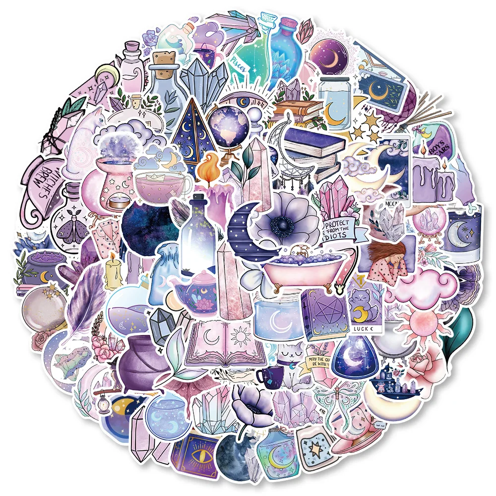 10-30-50-100Pcs-Magic-Moon-Waterproof-Graffiti-Sticker-Aesthetic ...
