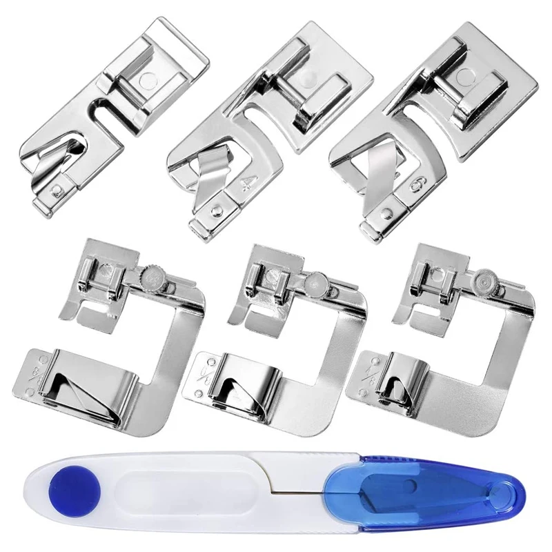 6Pcs-Presser-Foot-Narrow-Rolled-Hemming-Foot-Kit-for-All-Low-Shank-Snap ...
