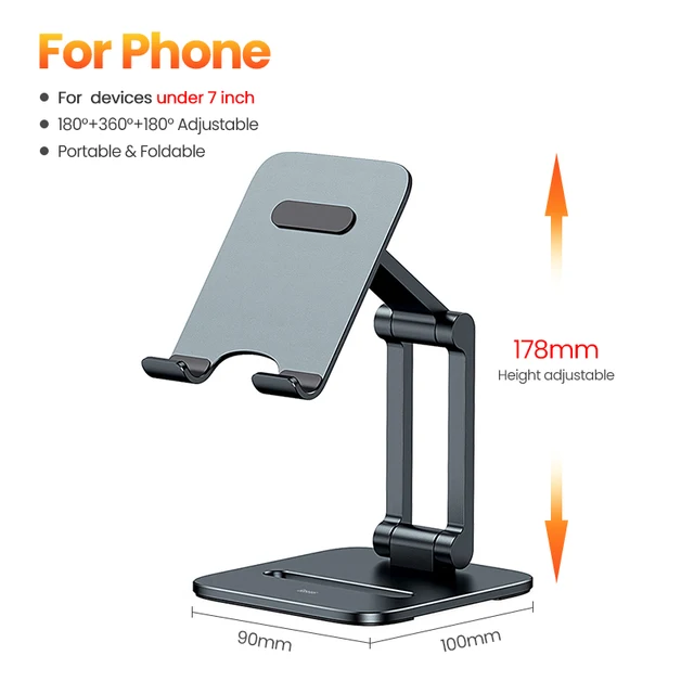 Baseus Phone Holder Desk Mobile Phone Stand Foldable Metal Tablet ...