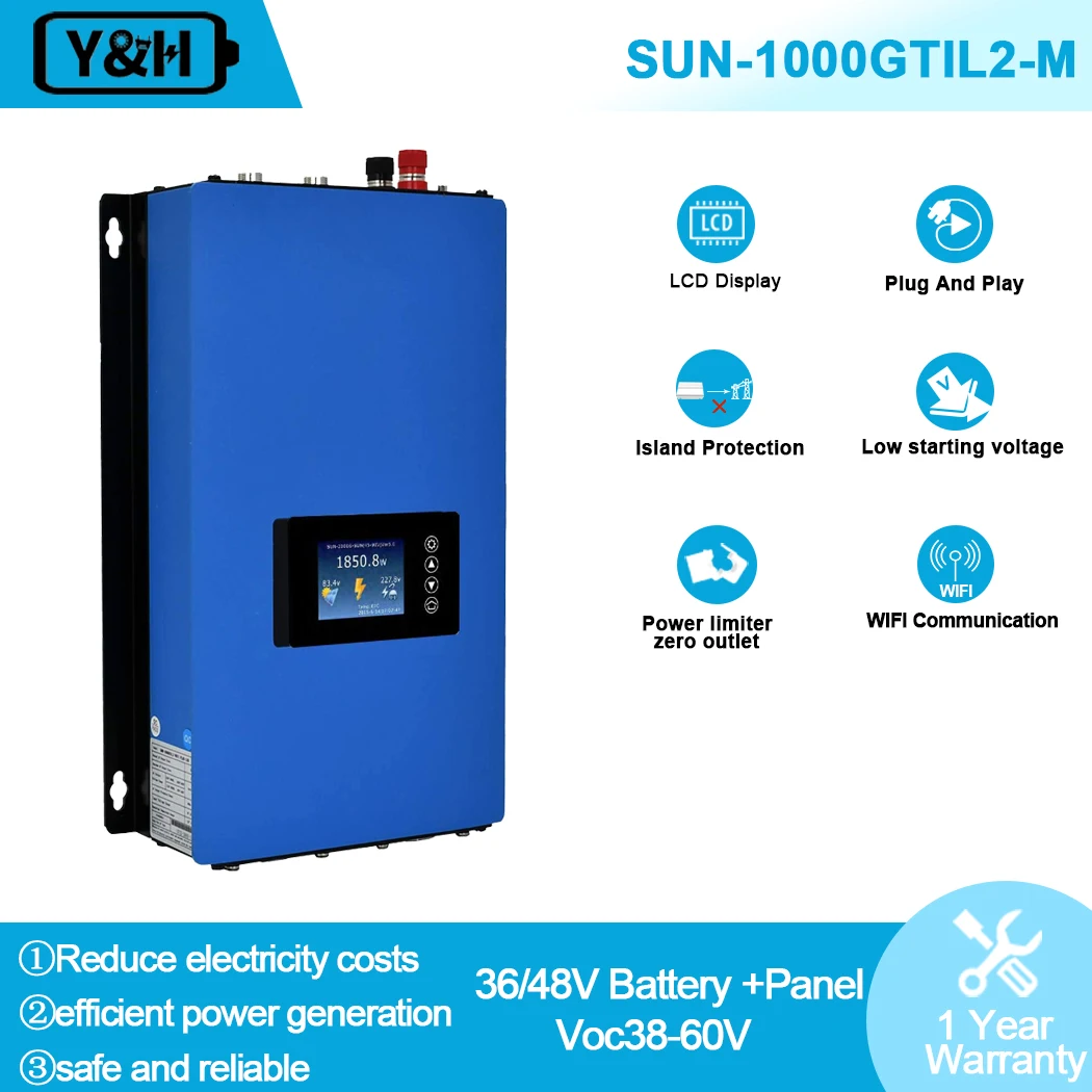 Y&H Wind Power Grid Tie Inverter With Limiter Sensor,Dump Load,22-65VAC ...