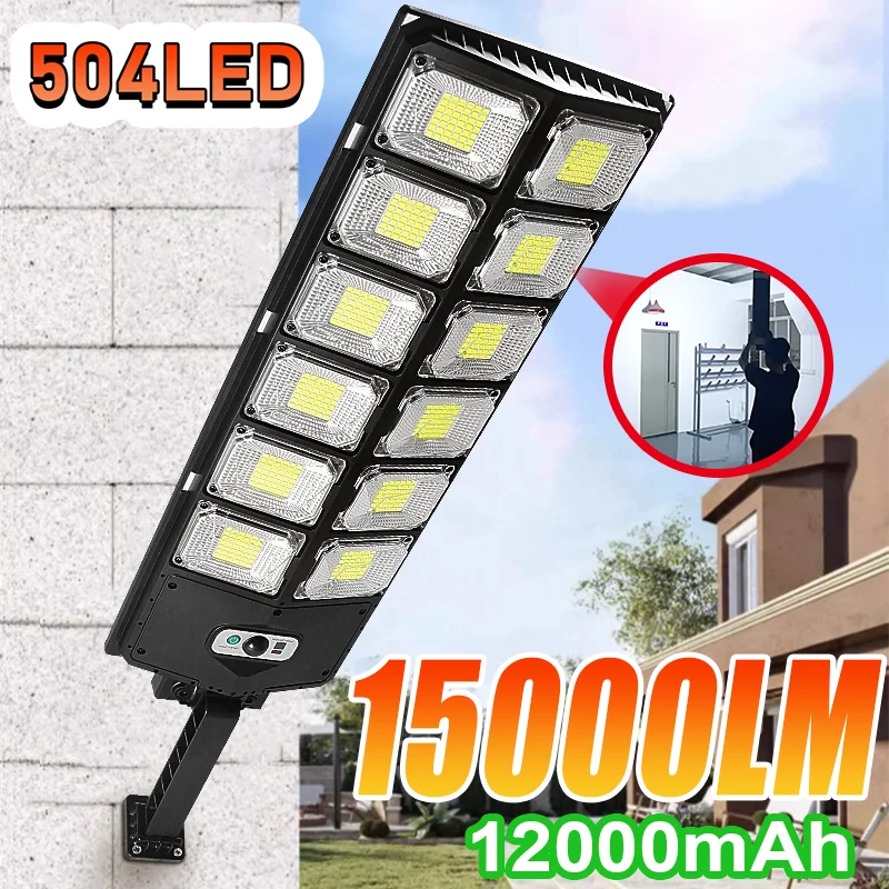 NEW-Outdoor-Solar-LED-Lights-Waterproof-15000-Lm-Super-Bright-Wall-Lamp ...
