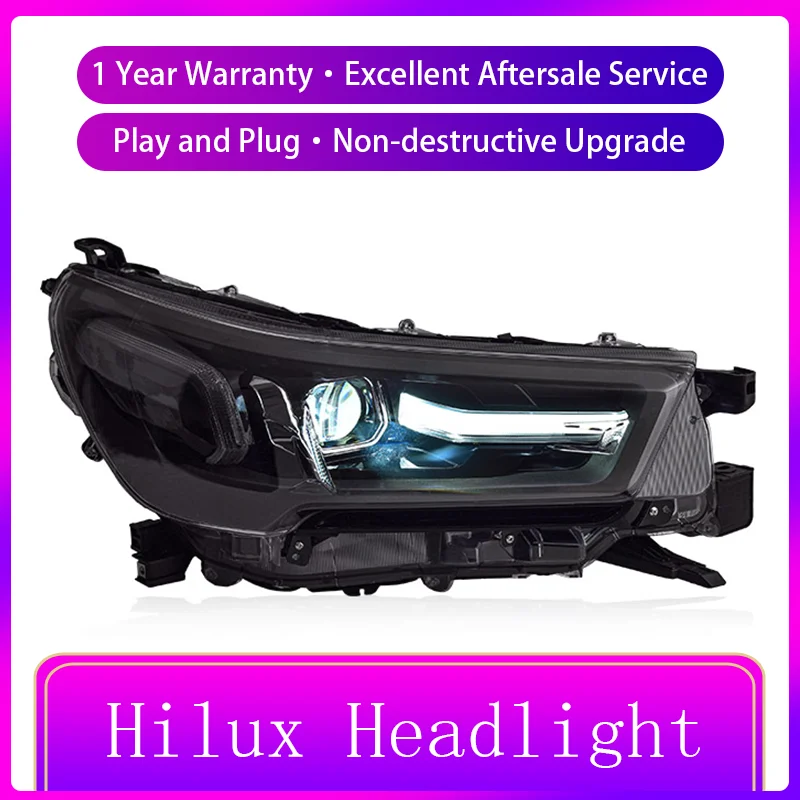 Car-Lights-for-Toyota-Hilux-2021-2024-LED-Auto-Headlights-Upgrade-High ...