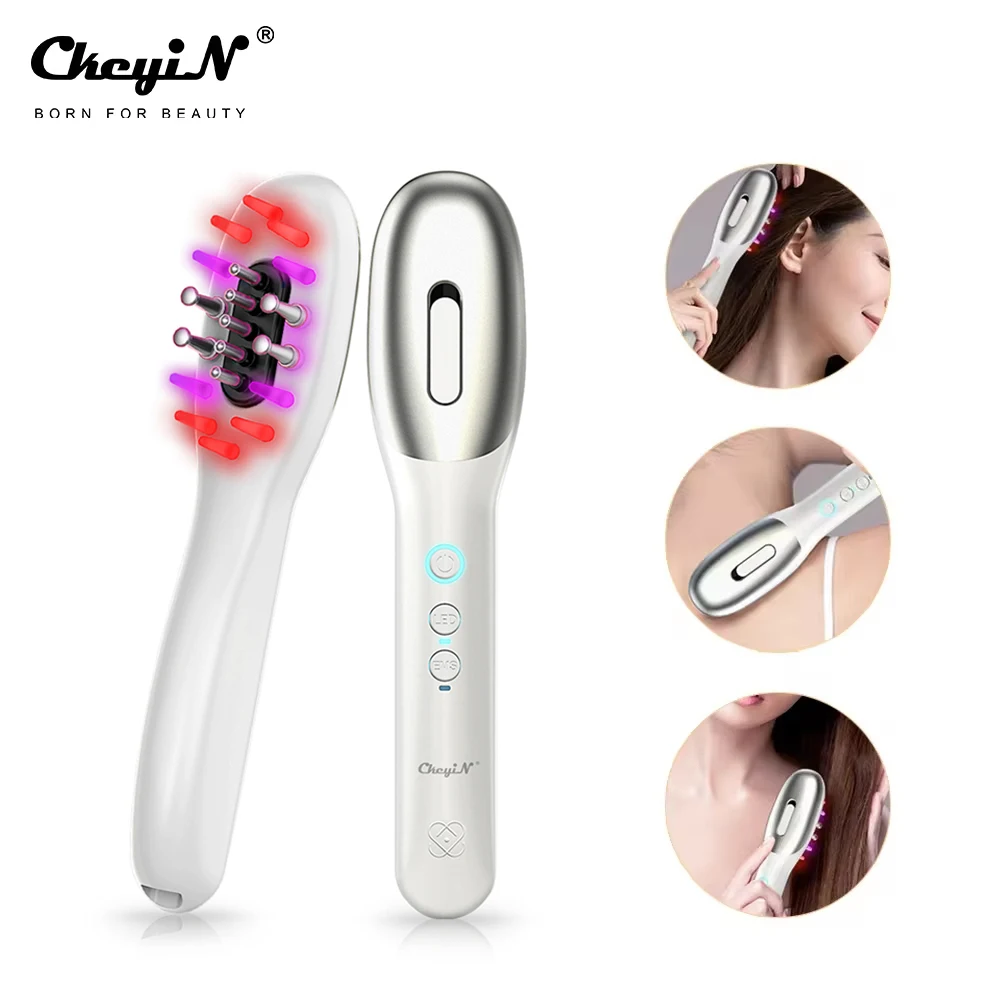CkeyiN-EMS-Electric-Massage-Comb-Vibration-LED-Blue-Red-Light-Therapy-Hair-Massage-Scalp-Brush ...