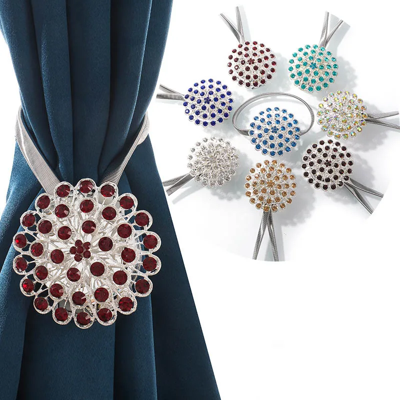 Accessoires de rideaux,L-as show--1 pièce de strass en forme de fleur ...