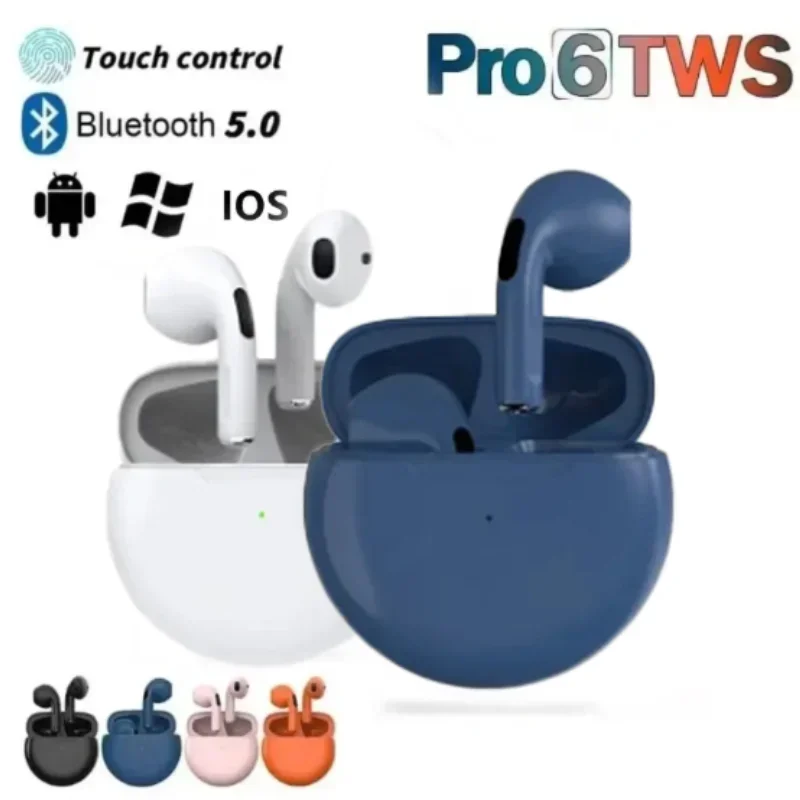Auriculares-TWS-Pro-6-inal-mbricos-por-Bluetooth-con-micr-fono-9D-est ...