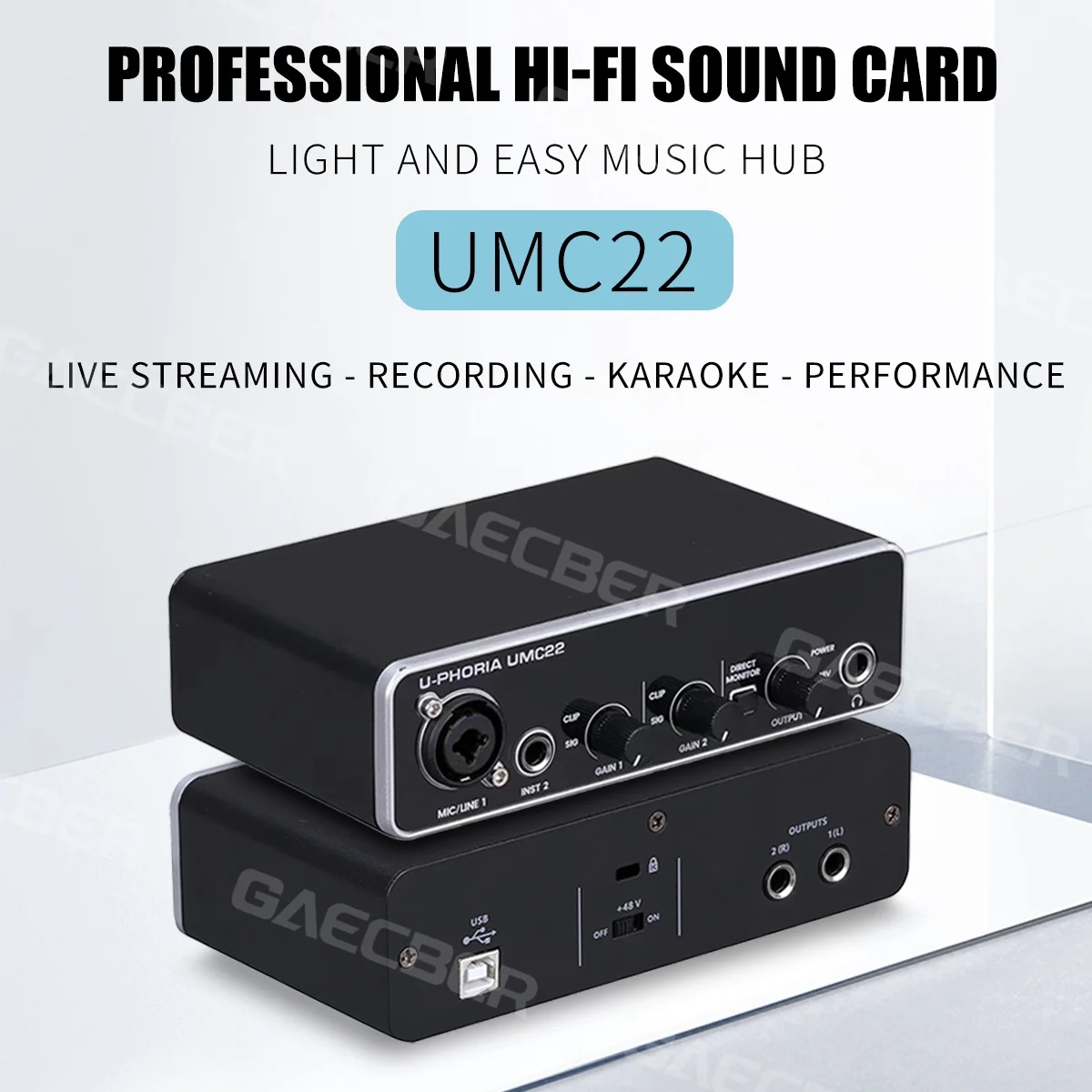 Audio-Interface-UMC22-Professional-Sound-Card-with-Monitoring-Electric ...