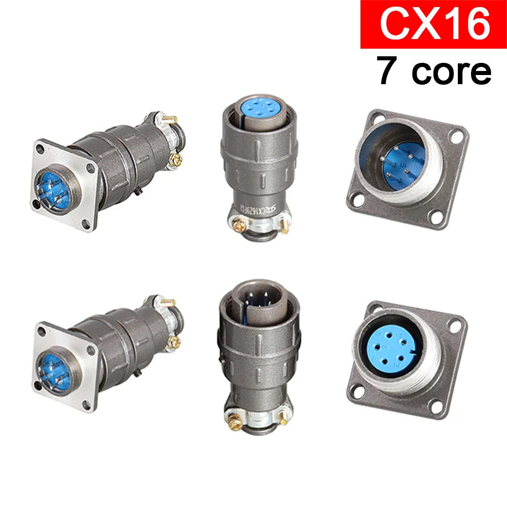 Aviation Plug CX16-7 Pin Front CX16Z7FG1 Rear Mount CX16Z7FM1 16MM Hole ...