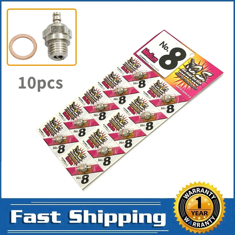 10pcs Universal Os Engine Plug Methanol Spark O.s.8 Os8 N Glow Plugs ...