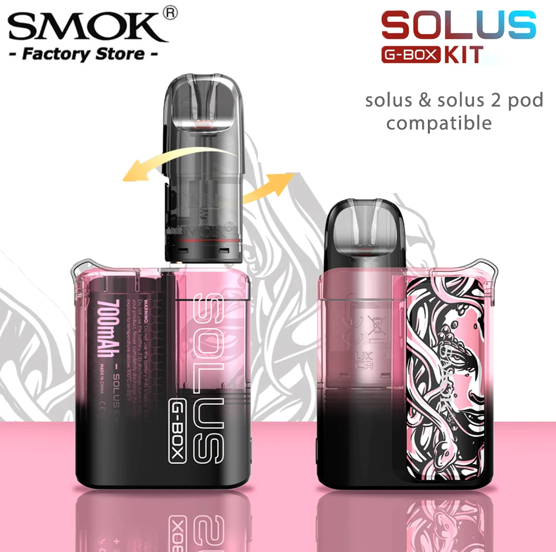 Original SMOK SOLUS G BOX Kit Vape 18W 700mAh Fit SOLUS/SOLUS 2 Pod Vaping Electronic Cigarette ...