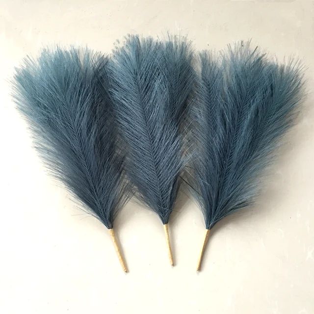 45cm 7-Fork Imitation Reed Pampas Grass Wedding Home Arrangement Pink ...