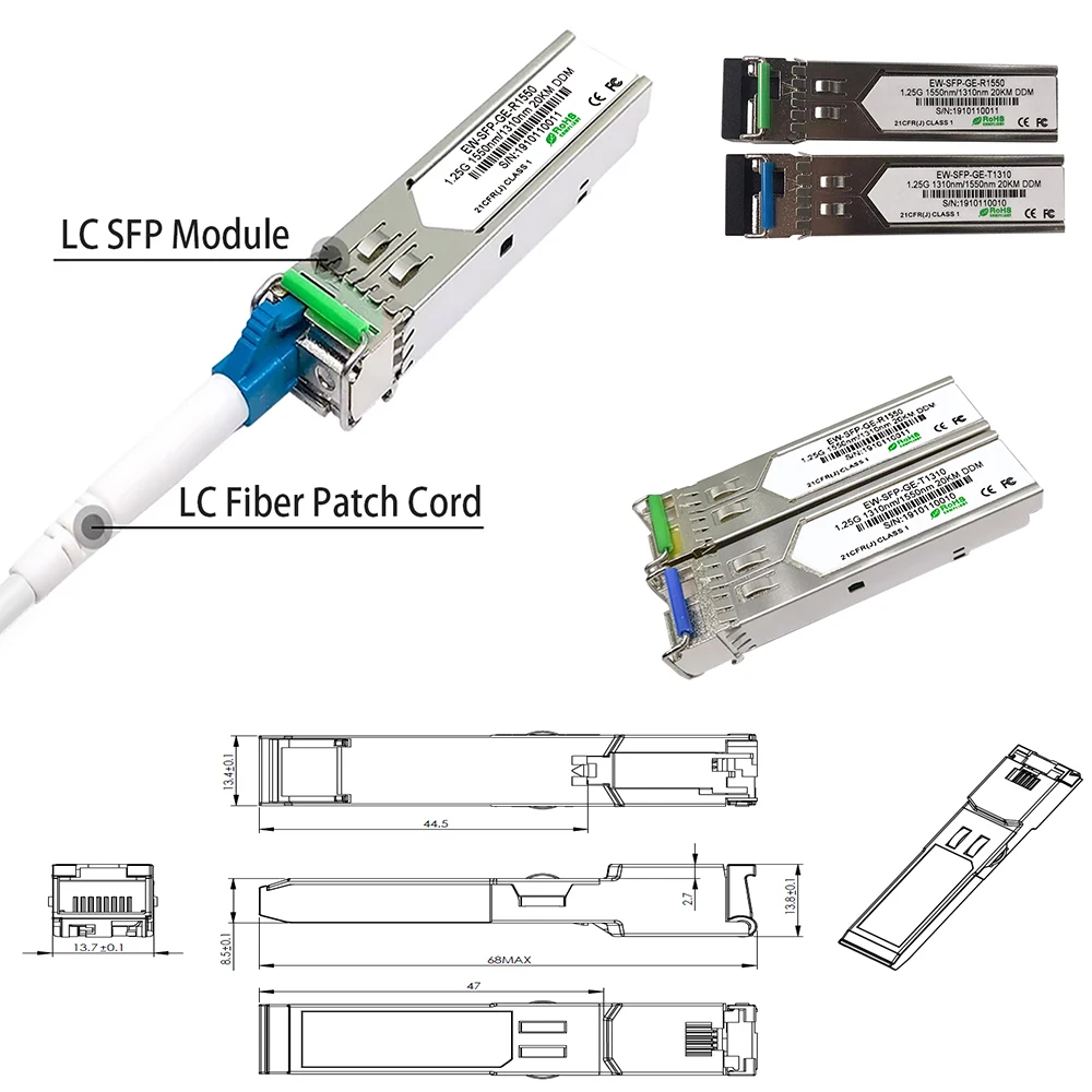 SFP-Media-SC-Connector-Optical-Fiber-Module-Gigabit-SFP-Singlemode-1310-1550nm-with-Cisco ...