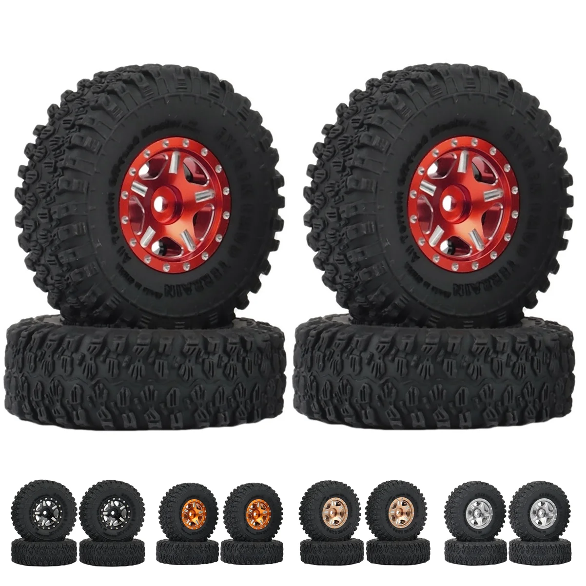 4pcs-53mm-1-0-Metal-Beadlock-Wheel-Tire-Set-For-Axial-SCX24-AX24-TRX4M ...