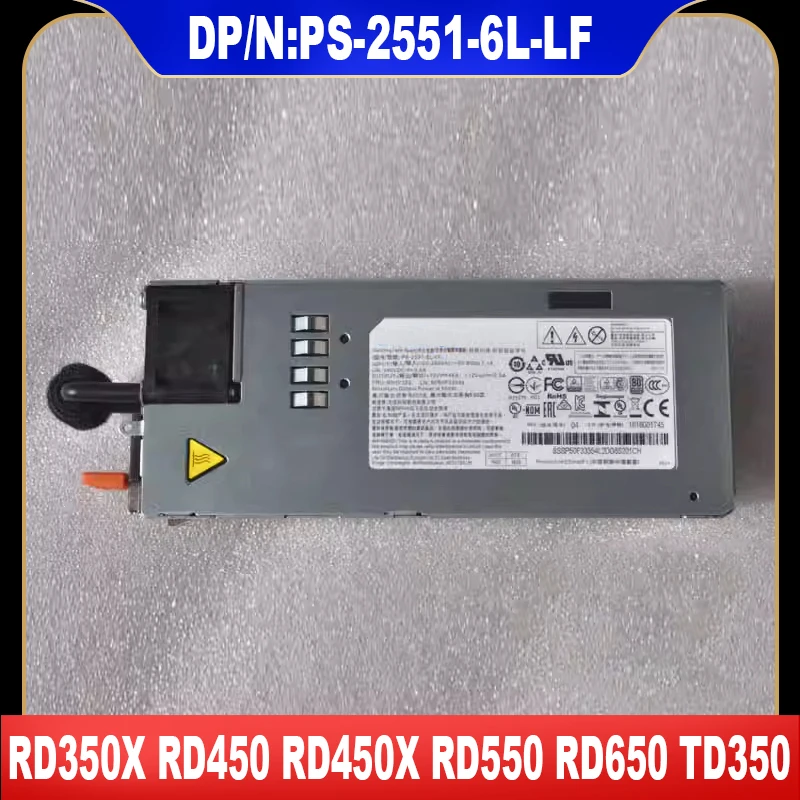 PS-2551-6L-LF 00HV185 Original 550W 100-240V For Lenovo RD350X RD450 ...