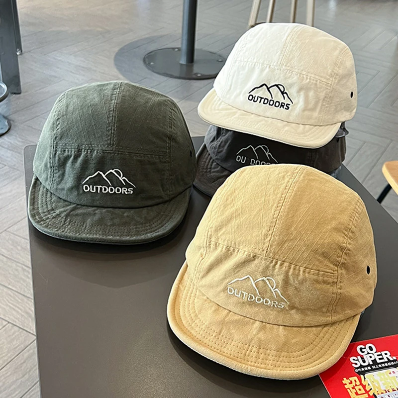 Japanese-Short-Brim-Baseball-Cap-Women-Street-Soft-Brim-Sun-Hat-Men ...