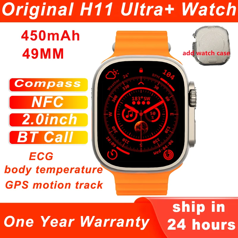 H11 Ultra + Plus reloj inteligente H11 para hombre, accesorio de ...